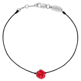 Bracelet Redline Mayssa fil rouge or noir